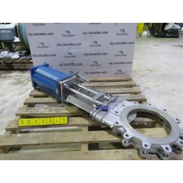KNIFE GATE VALVE - 12" - NAQIP - PNEUMATIC - METAL SEAT